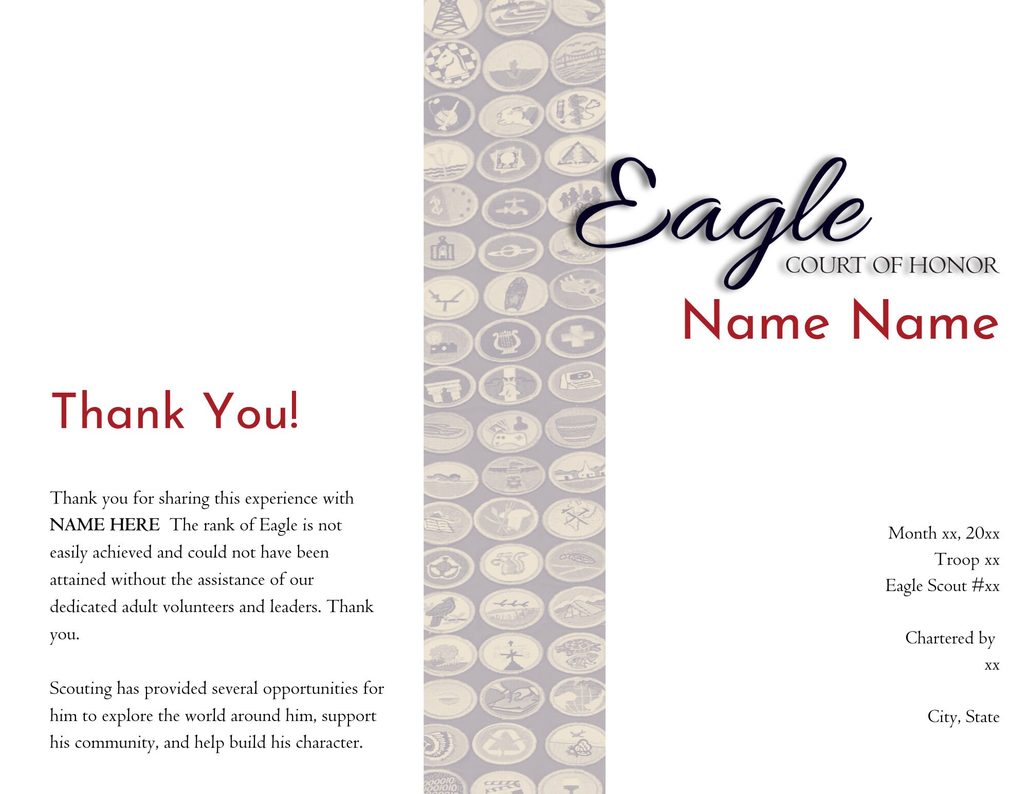 Eagle Ceremony Program Template 2022 Donor Wall Of Fame