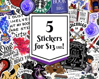 Fantasy Bookish Stickers - Etsy