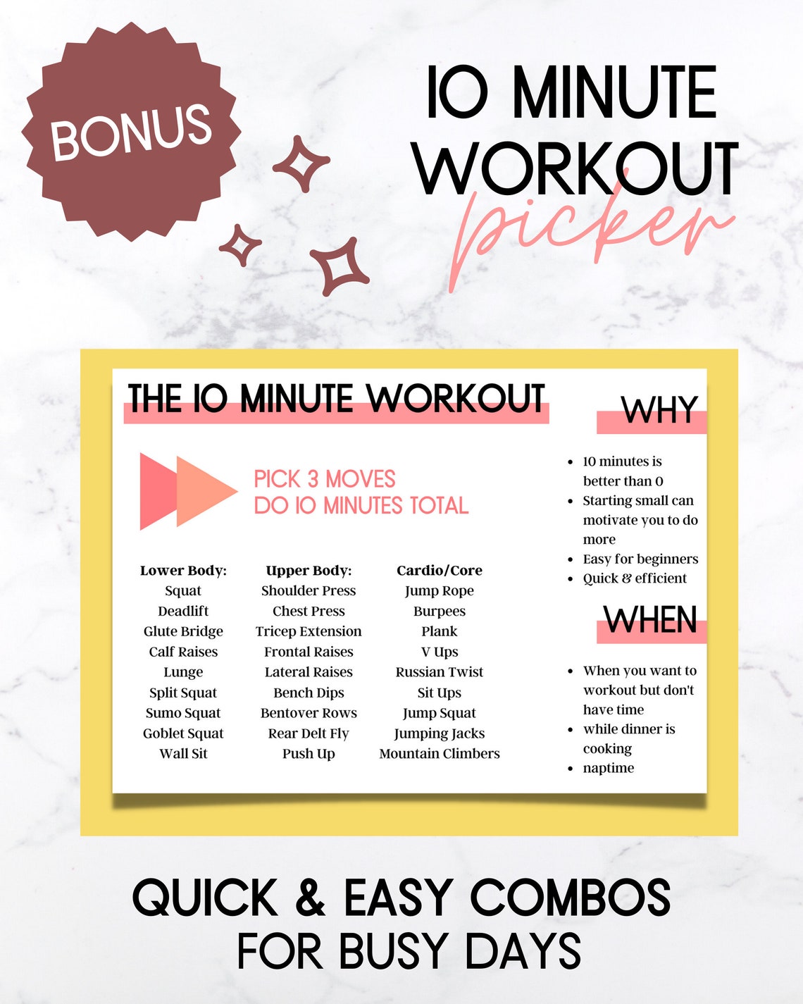 20 Minute Home Workout / Workout Guide / Strength Training, HIIT ...