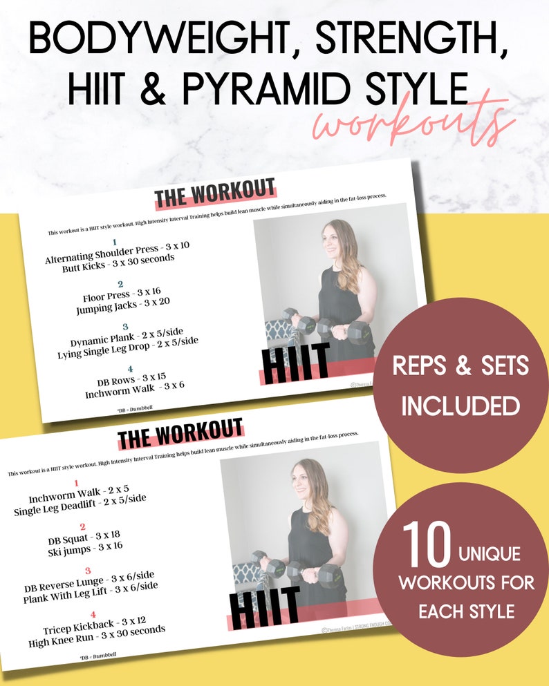 20 Minute Home Workout / Workout Guide / Strength Training, HIIT ...