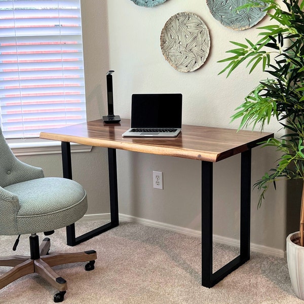 Live Edge Wood Desk - Etsy