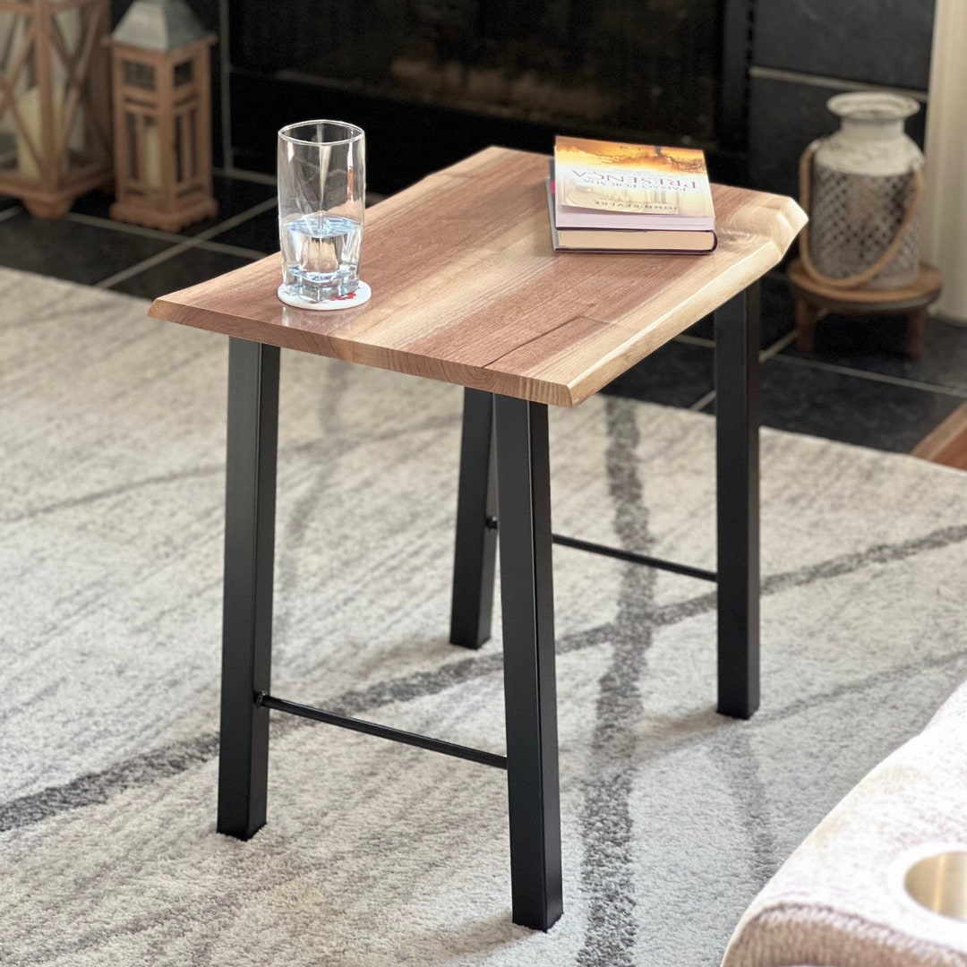 End Table, Live Edge Table, Side Table, Bedside Table, Night Stand ...