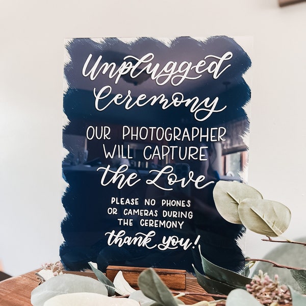 Unplugged Ceremony Sign - Etsy