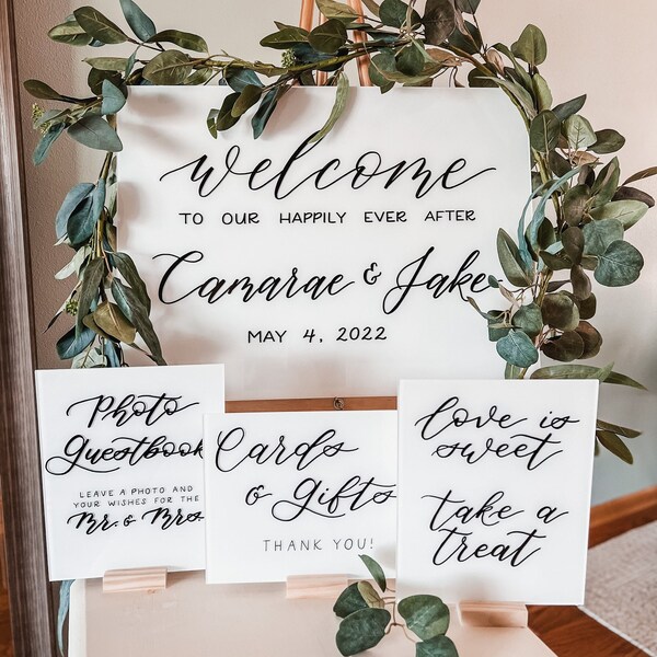 Acrylic Wedding Sign Bundle - Etsy