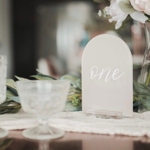 Acrylic Arch Table Numbers Modern Arched Table Numbers - Etsy
