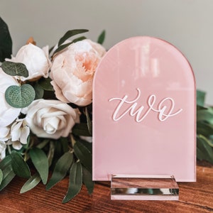 Acrylic Arch Table Numbers Modern Arched Table Numbers - Etsy