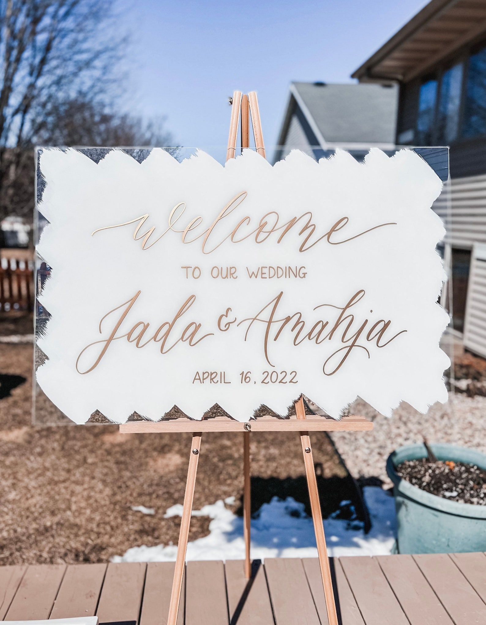 Acrylic Wedding Welcome Sign Acrylic Sign for Reception or - Etsy