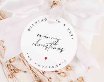 Christmas Circle Tags - Etsy