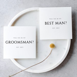 Square Groomsman Proposal Card Template Best Man Proposal - Etsy