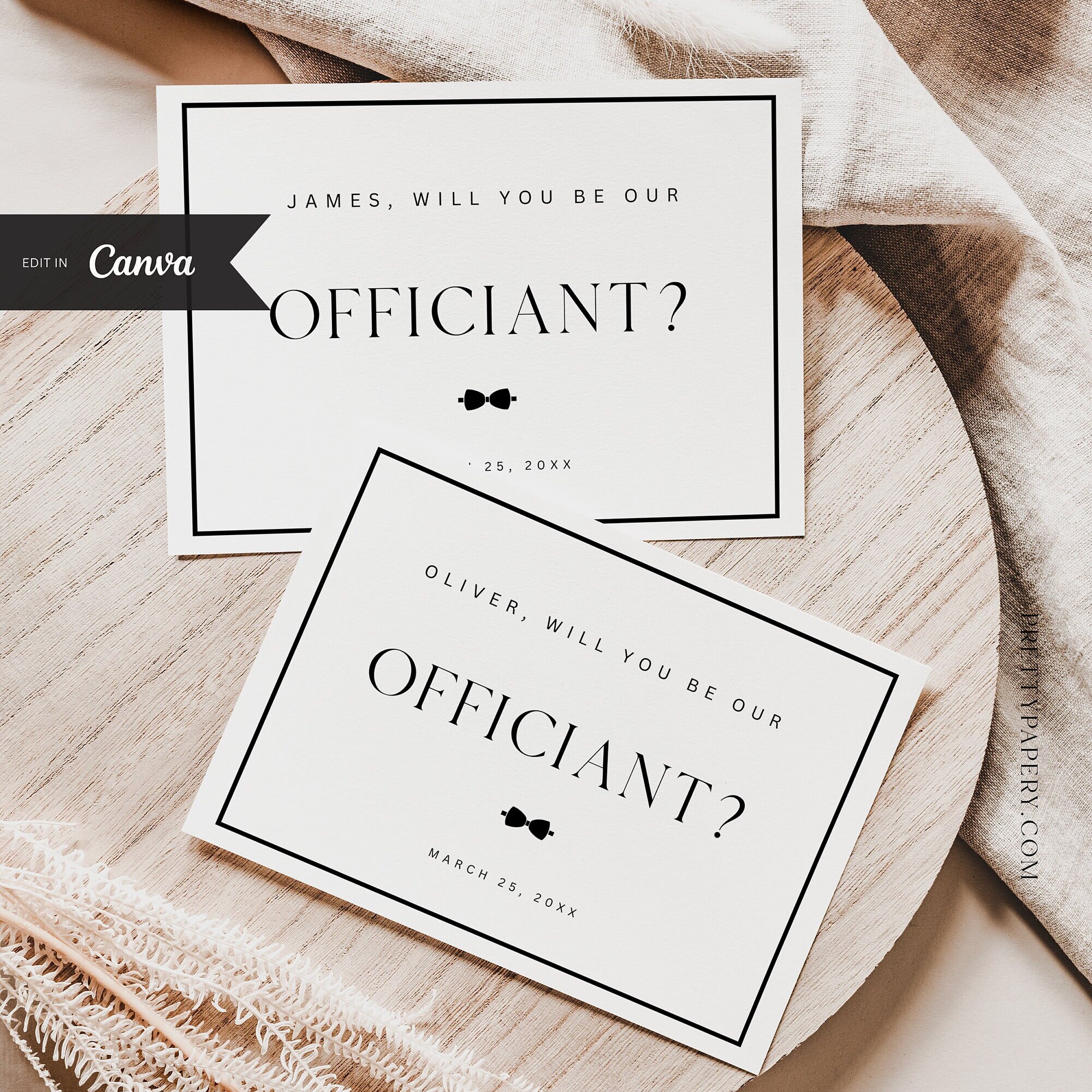 Canva Officiant Proposal Card Template, Modern Classic Design (INSTANT ...