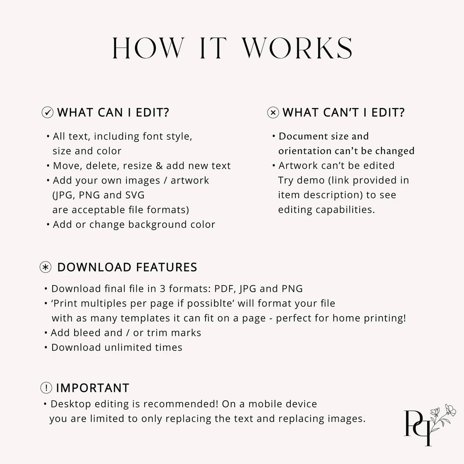 Modern Boho Half Moon Menu Template & Place Card Template Set, Half ...