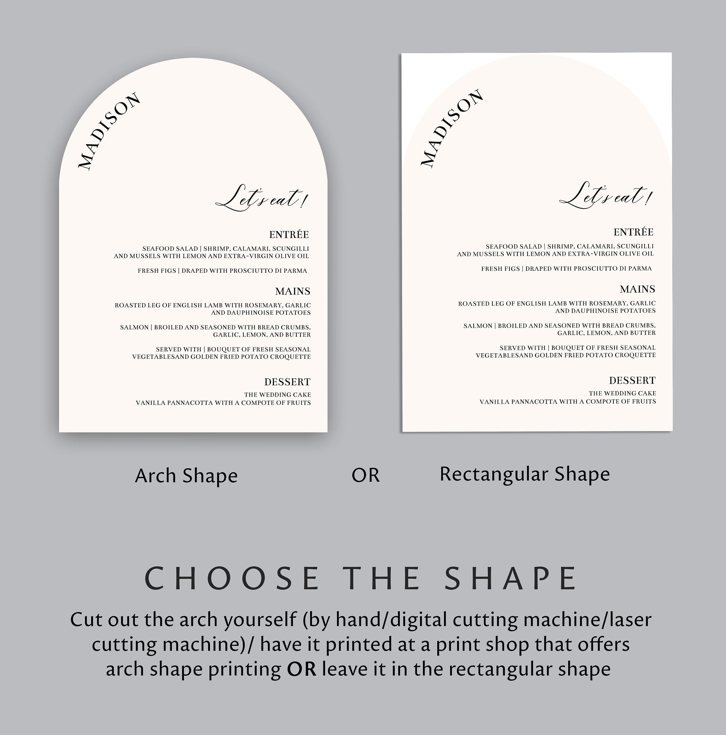 Arch Wedding Menu Menu Template Wedding Drink Menu Instant - Etsy Australia
