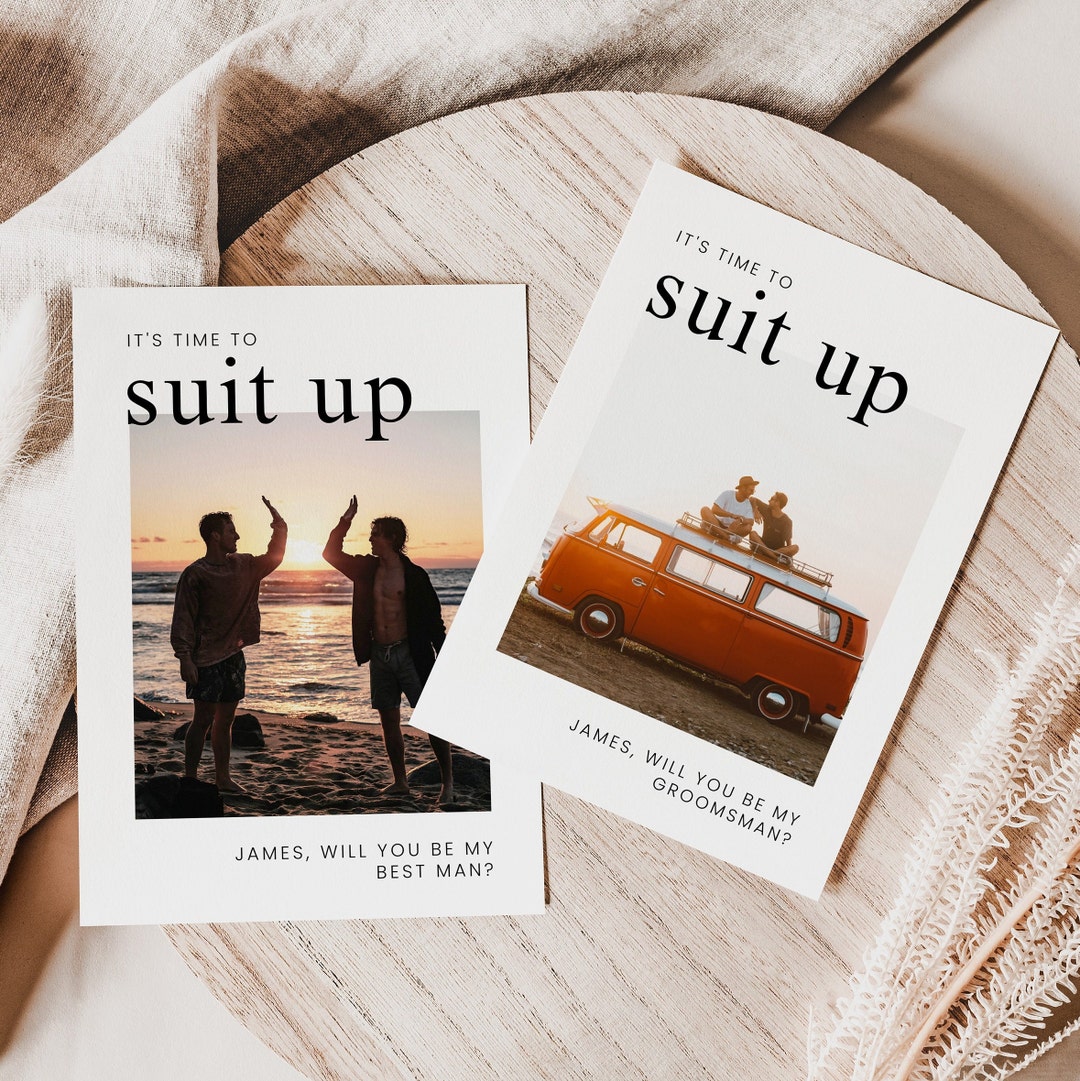 Photo Best Man Proposal Card Template Best Man Proposal Card - Etsy