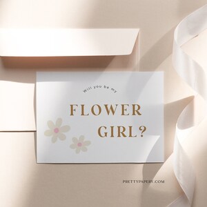 Cute Flower Girl Proposal Card, Digital Download, Will You Be My Flower ...