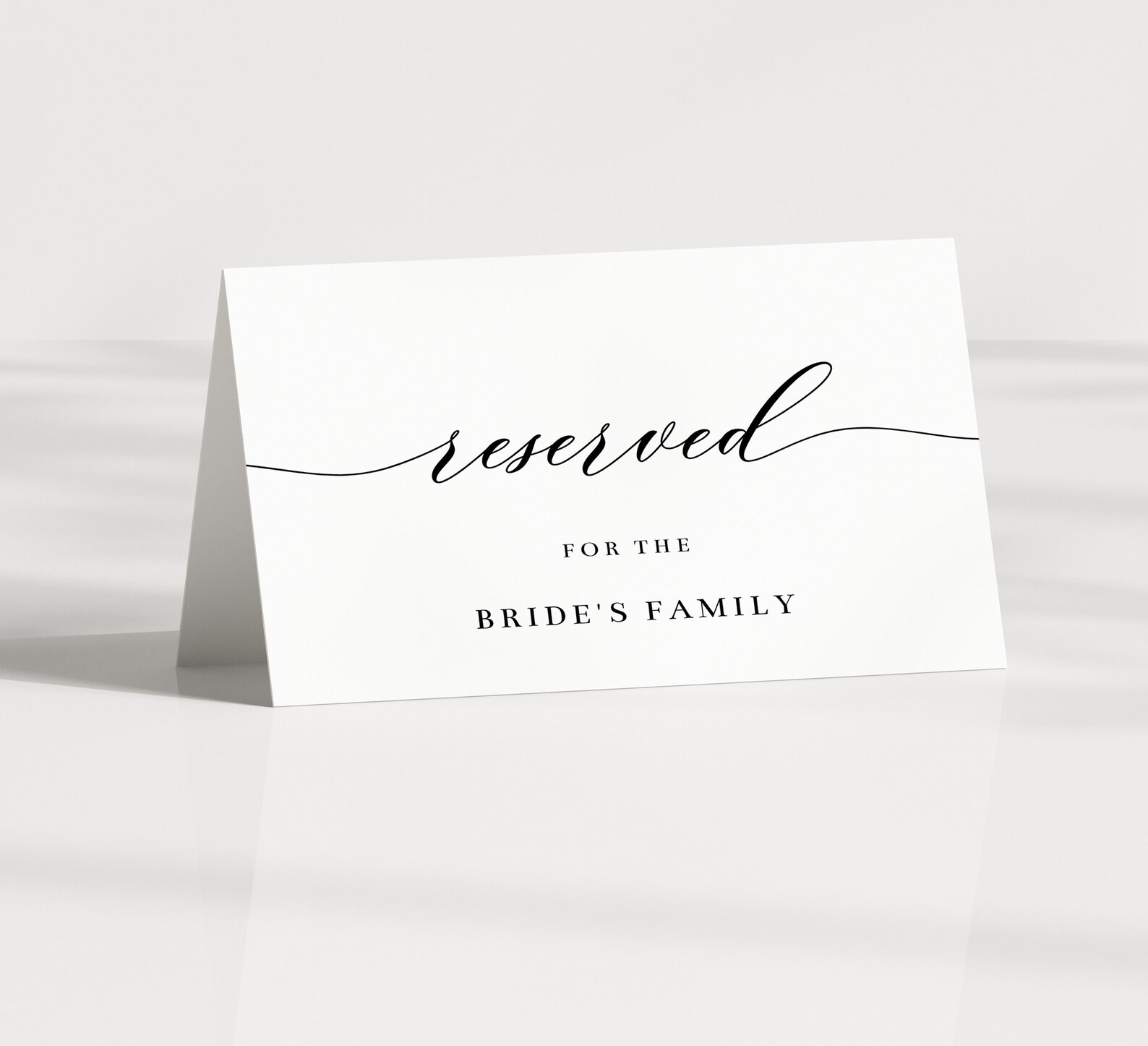 Wedding Reserved Sign Template Tented Reserved Sign Wedding - Etsy