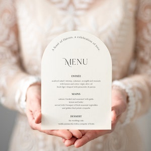 Minimal Arch Wedding Menu, Menu Template, Wedding Drink Menu, Canva ...