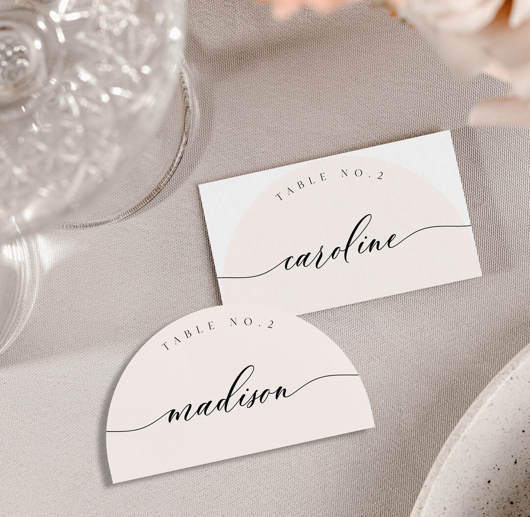 Place Cards Template, Arch Place Card Template, Instant Download, # ...