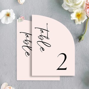 Half Arch Wedding Table Number Sign, Half Arch Table Numbers, Printable ...