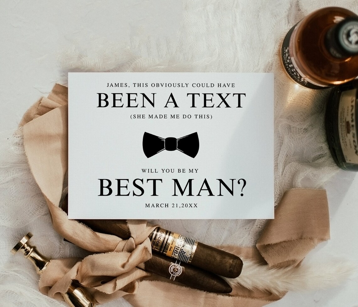 Funny Best Man Proposal Card Template Groomsmen Proposal - Etsy