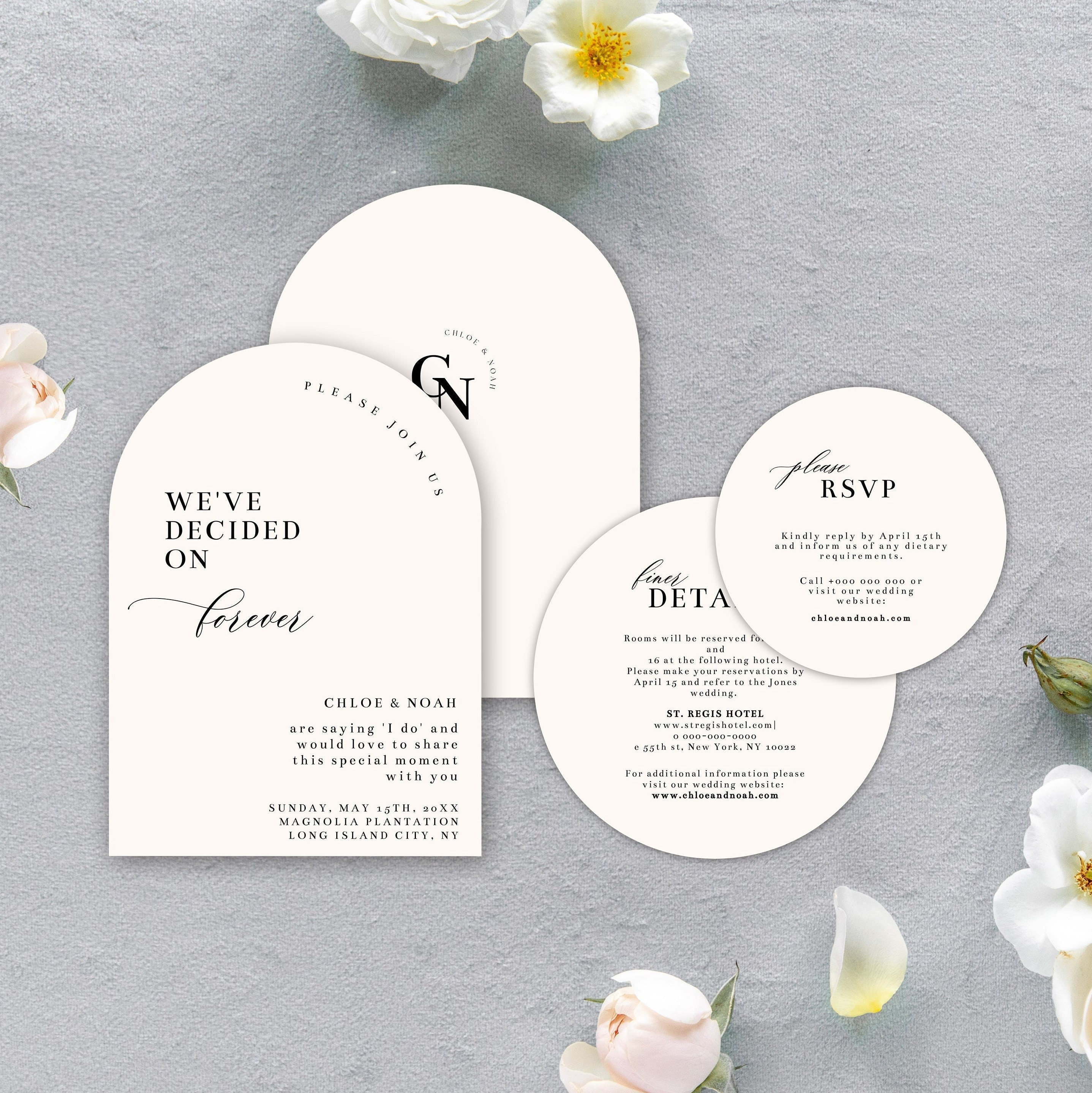 Arch Wedding Invitation Suite Template We've Decided on - Etsy