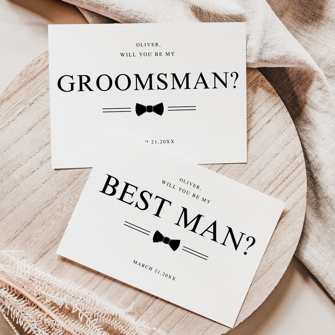 Printable Best Man Proposal Card Template, Groomsmen Proposal, INSTANT ...