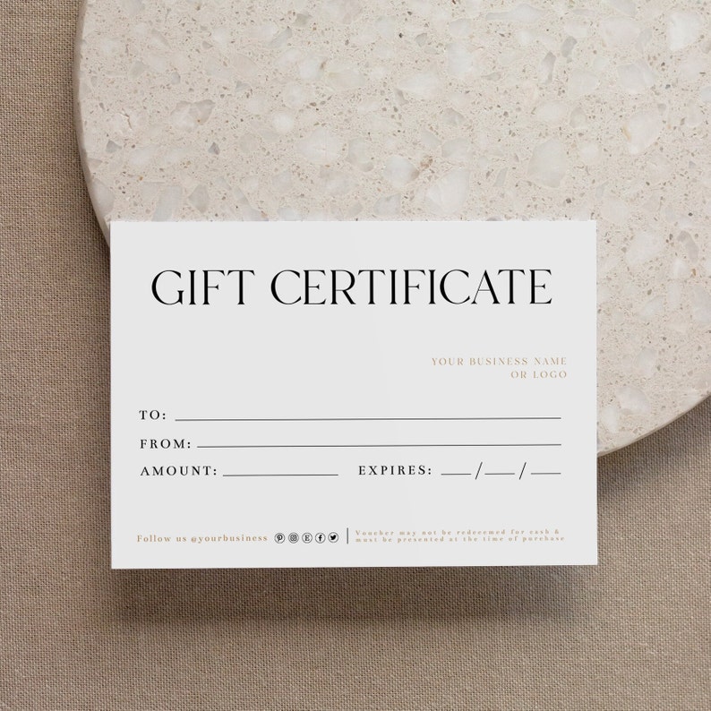 Editable Gift Certificate Template Gift Voucher Printable - Etsy