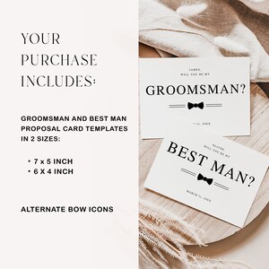 Printable Best Man Proposal Card Template, Canva Groomsmen Proposal ...