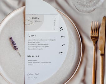 Green Half Moon Menu - Etsy