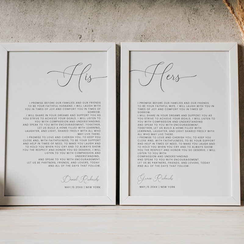 Custom Vows Template - Etsy