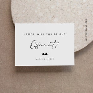 Script Officiant Proposal Card Template, Editable Canva (instant ...