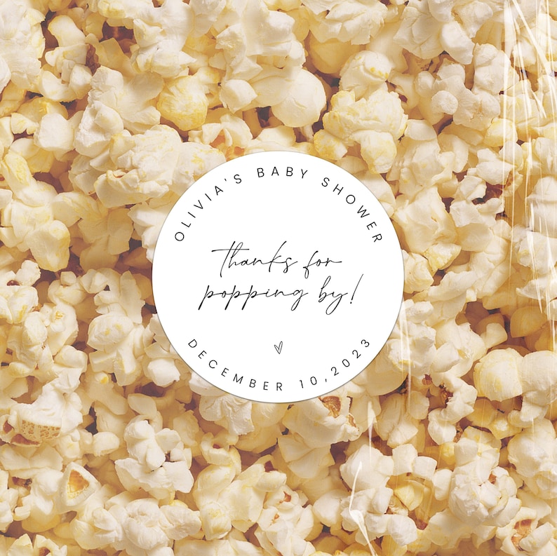 Circle Gift Tags Template Thanks for Popping By Printable - Etsy