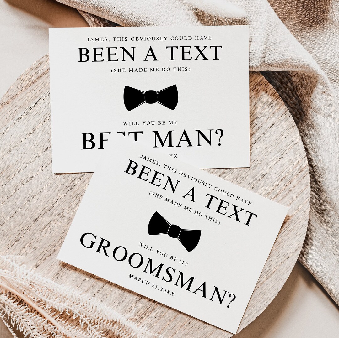Canva Funny Best Man Proposal Card Template, Groomsman Proposal ...