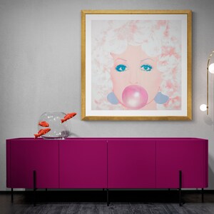 Framed Dolly Parton Bubble Pop Art Black/white Warhol - Etsy