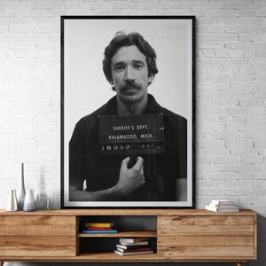 Tim Allen Mug Shot Wall Art – Black & White 1978 Arrest Print or Canvas ...