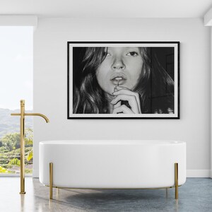 Kate Moss First Photoshoot 1988 Canvas or Print framed - Etsy