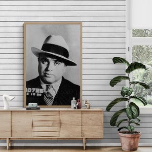 Al Capones's Mugshot - Large Print Wall Decor, Canvas or Print (framed ...