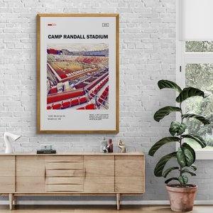 Camp Randall Stadium Print | Wisconsin Badgers Poster | NCAA Stadium ...