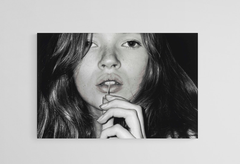 Kate Moss First Photoshoot 1988 Canvas or Print framed - Etsy