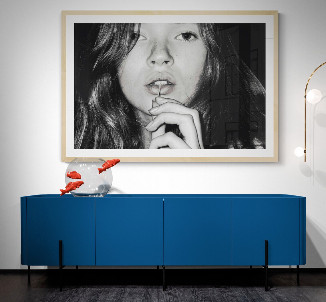 Kate Moss First Photoshoot 1988 Canvas or Print framed - Etsy