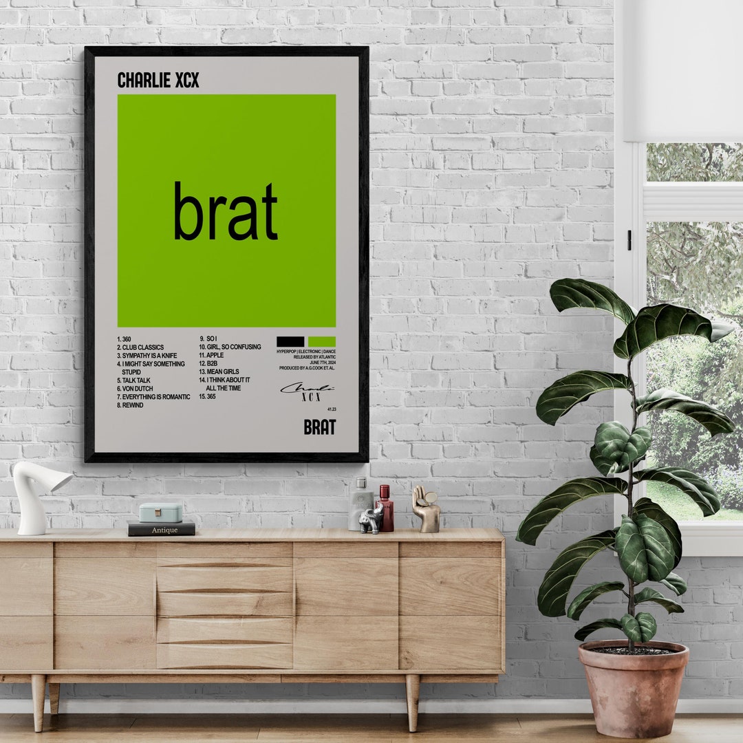 Charli XCX Brat Album Cover Poster Wall Art, Music Gifts, Music Prints ...