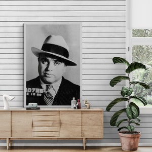 Al Capones's Mugshot - Large Print Wall Decor, Canvas or Print (framed ...