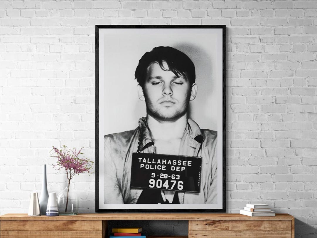Jim Morrison Mug Shot Wall Art – 1963 Black & White Arrest Print or ...