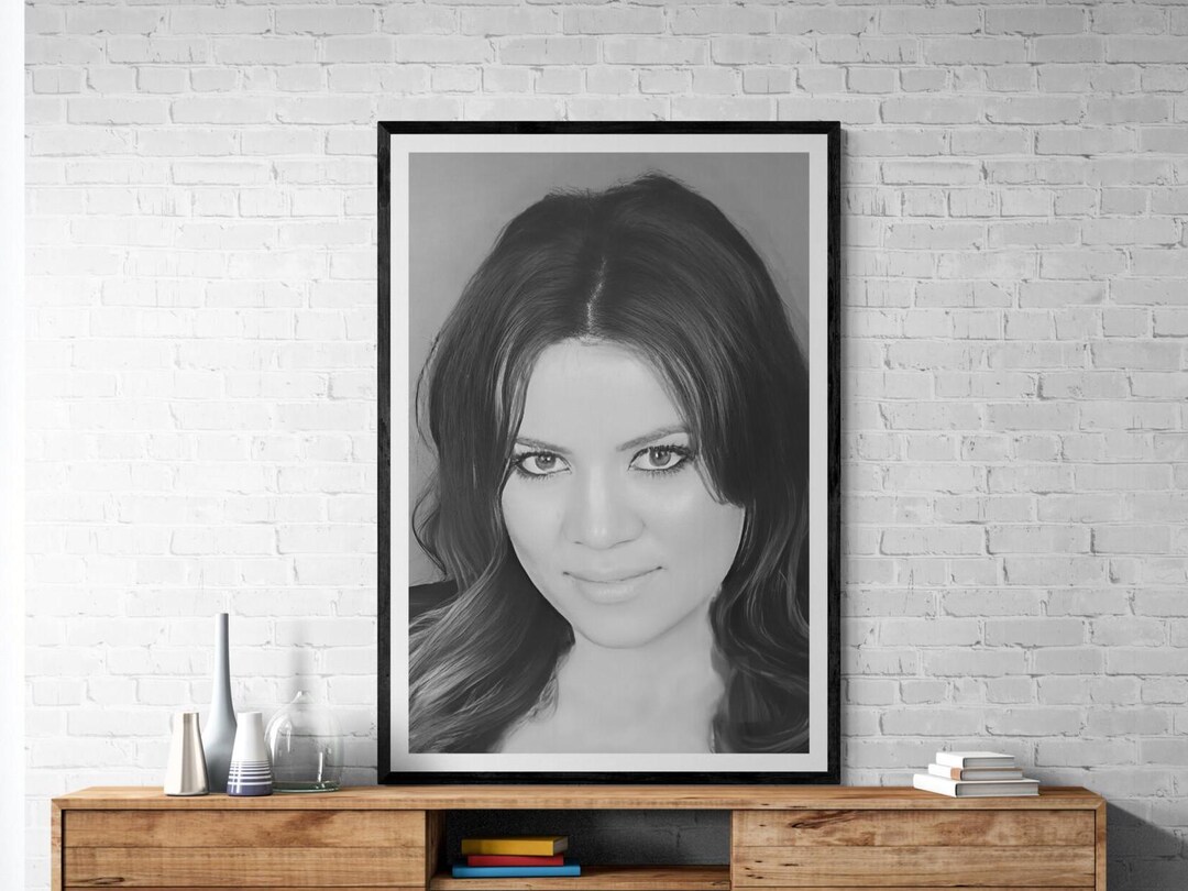 Khloé Kardashian Mug Shot Wall Art – Black & White Celebrity Arrest ...