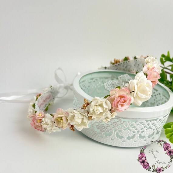 Flower Crown First Holy Communion Flower Girls Girl - Etsy