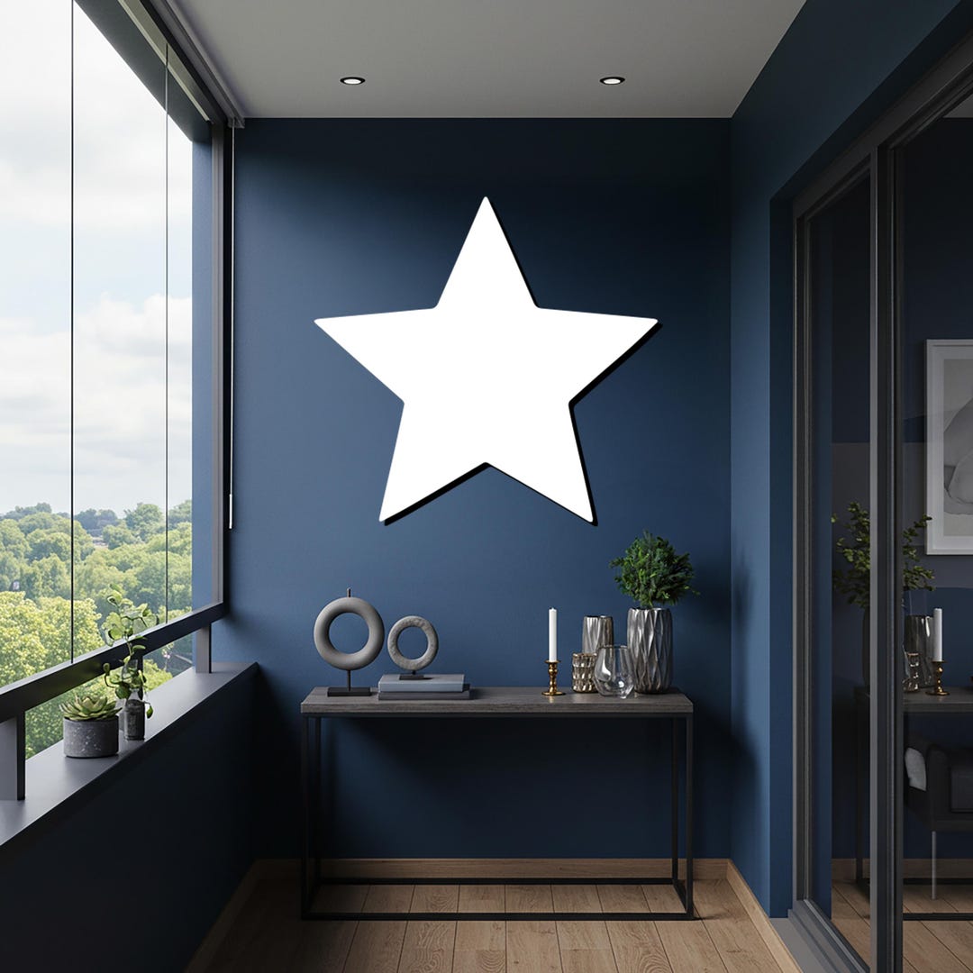 Minimalist Star Metal Wall Art, Modern Geometric Sculpture - Etsy