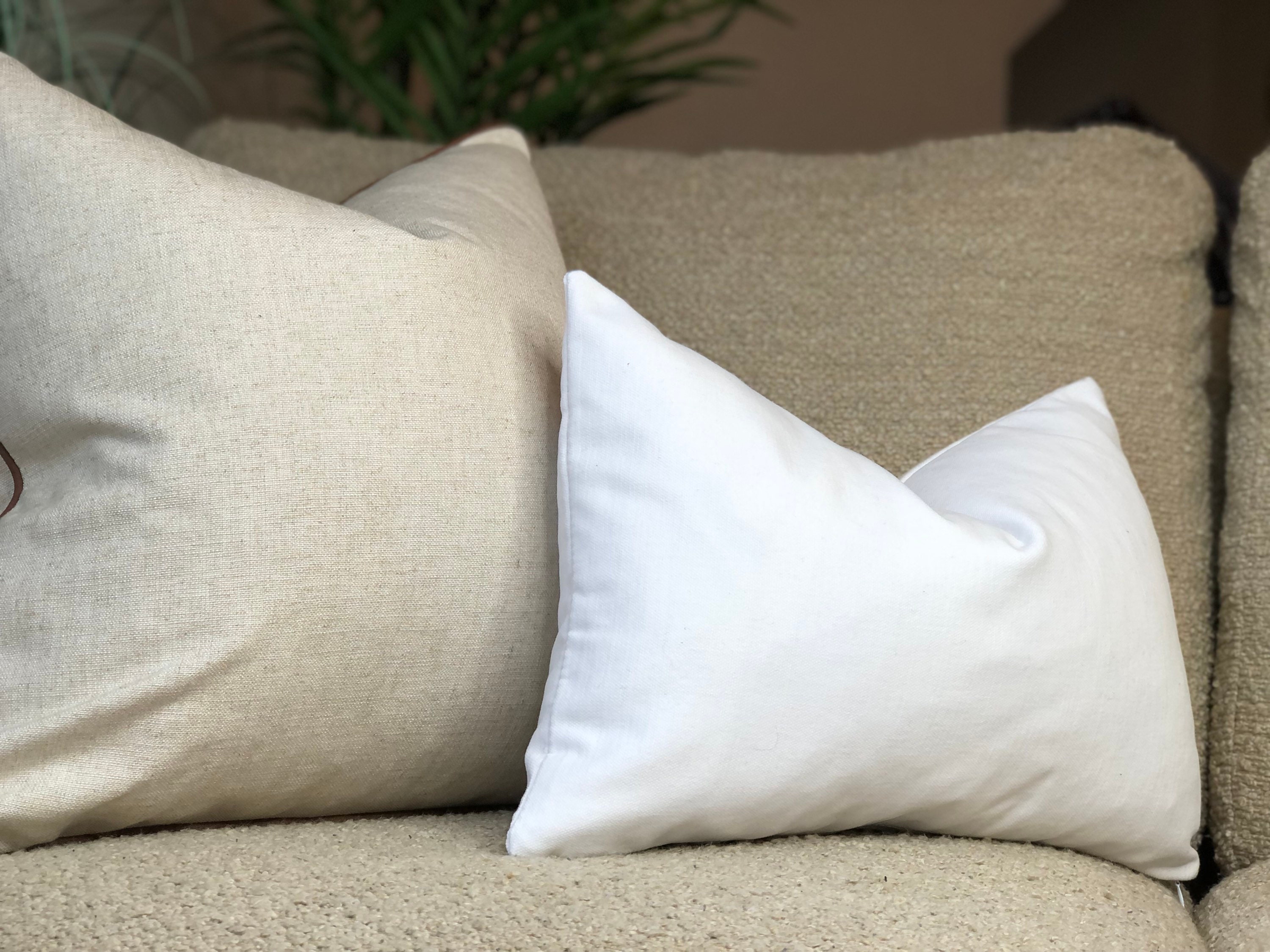 White Cushion Cover | Rectangle Cushions | White Pillow Cover | Lumbar ...