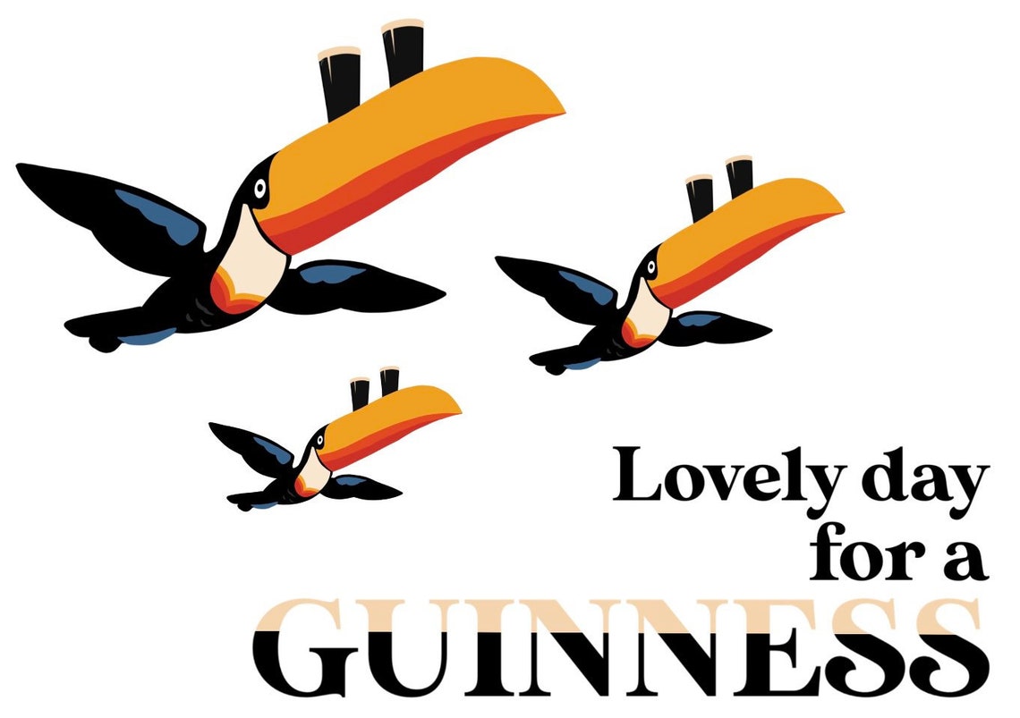 Guinness Slogan | Sign | Vintage | Gift | Art | Illustration | Drawing ...