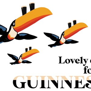Guinness Slogan | Sign | Vintage | Gift | Art | Illustration | Drawing ...
