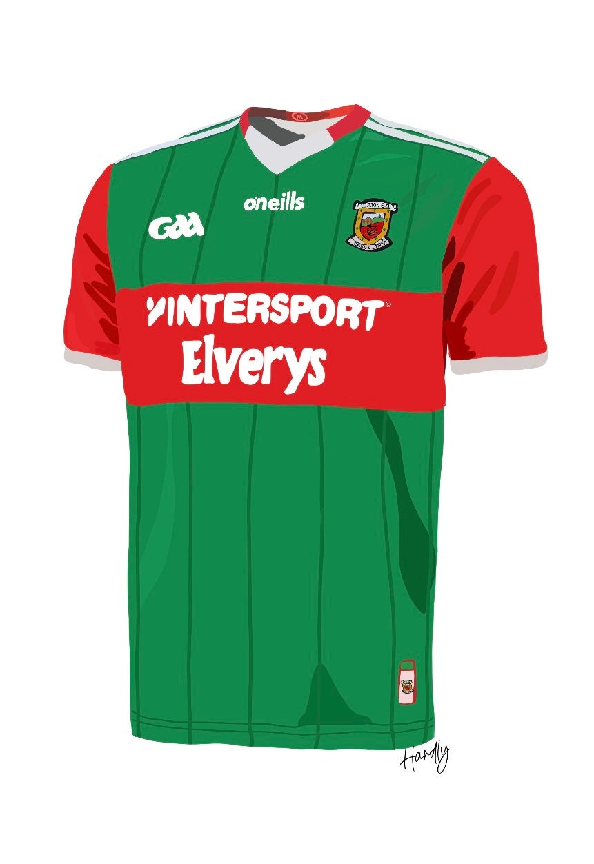County Mayo GAA Jersey Print Gift Art Illustration | Drawing | Sketch ...