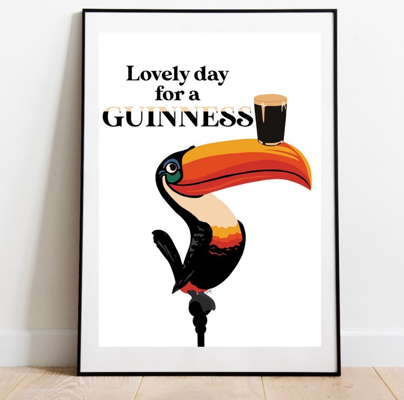 Guinness Slogan | Sign | Vintage | Gift | Art | Illustration | Drawing ...
